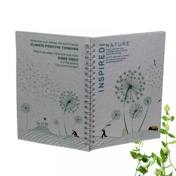Eco Wired Plantable Notepad - Green Ard